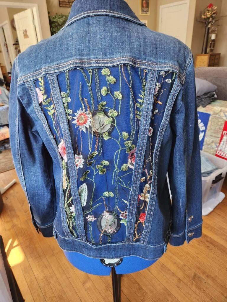 Up-cycled Denim Jacket - Etsy