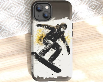 Abstract Skier iPhone Tough Case for iPhone 14 13 12 11 Pro Plus Max ...