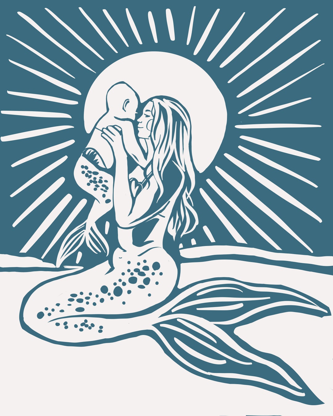 Mermaid Mama Poster Art - Etsy