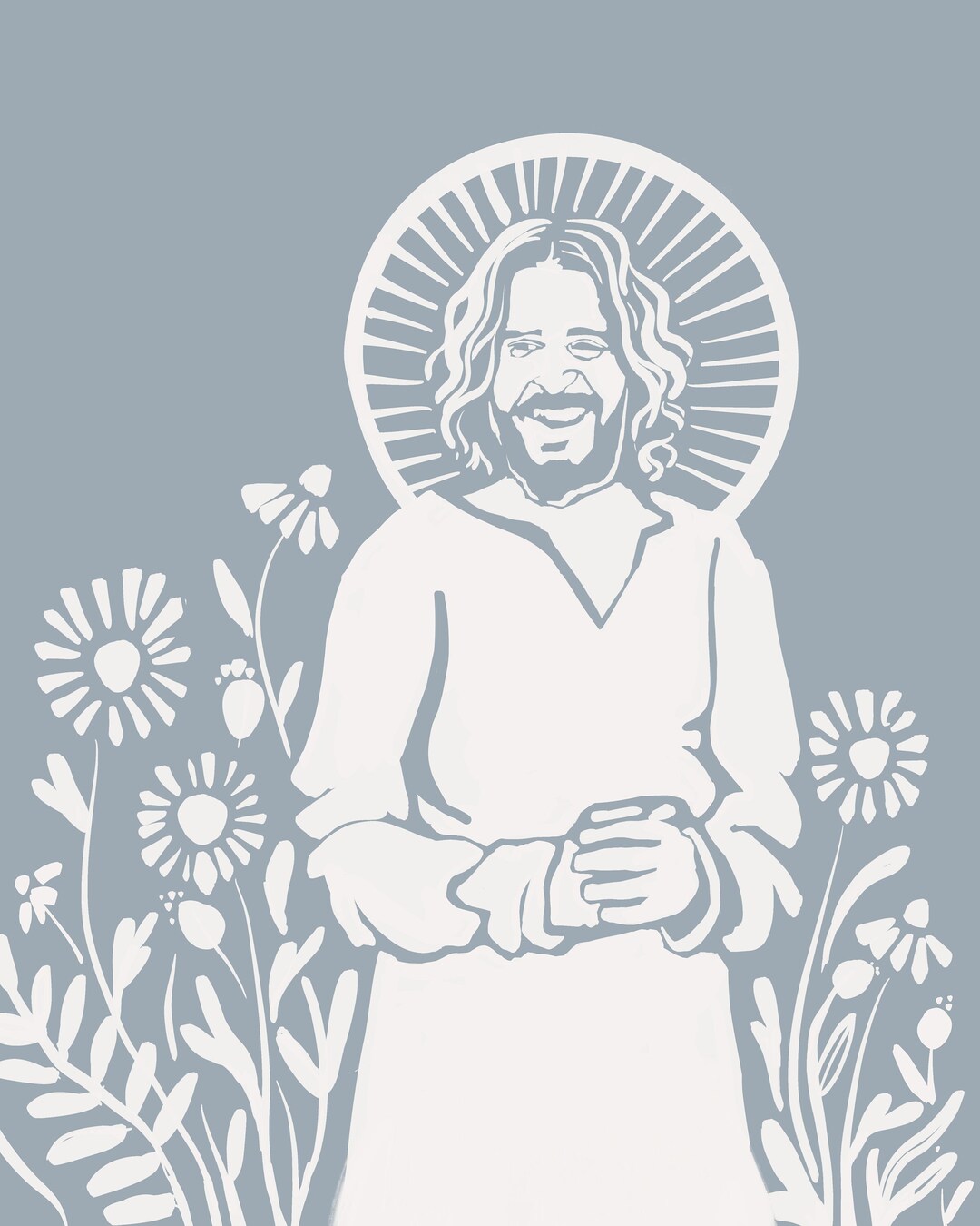 Jesus Smiling Christian Bible Art - Etsy