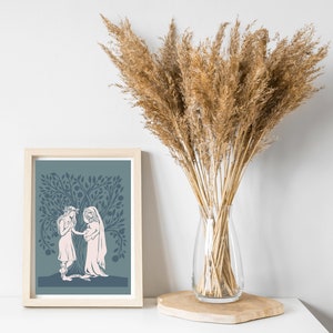 Mary and Eve | Garden of Eden | Mother Mary | Bible Art | Mother of Us ...