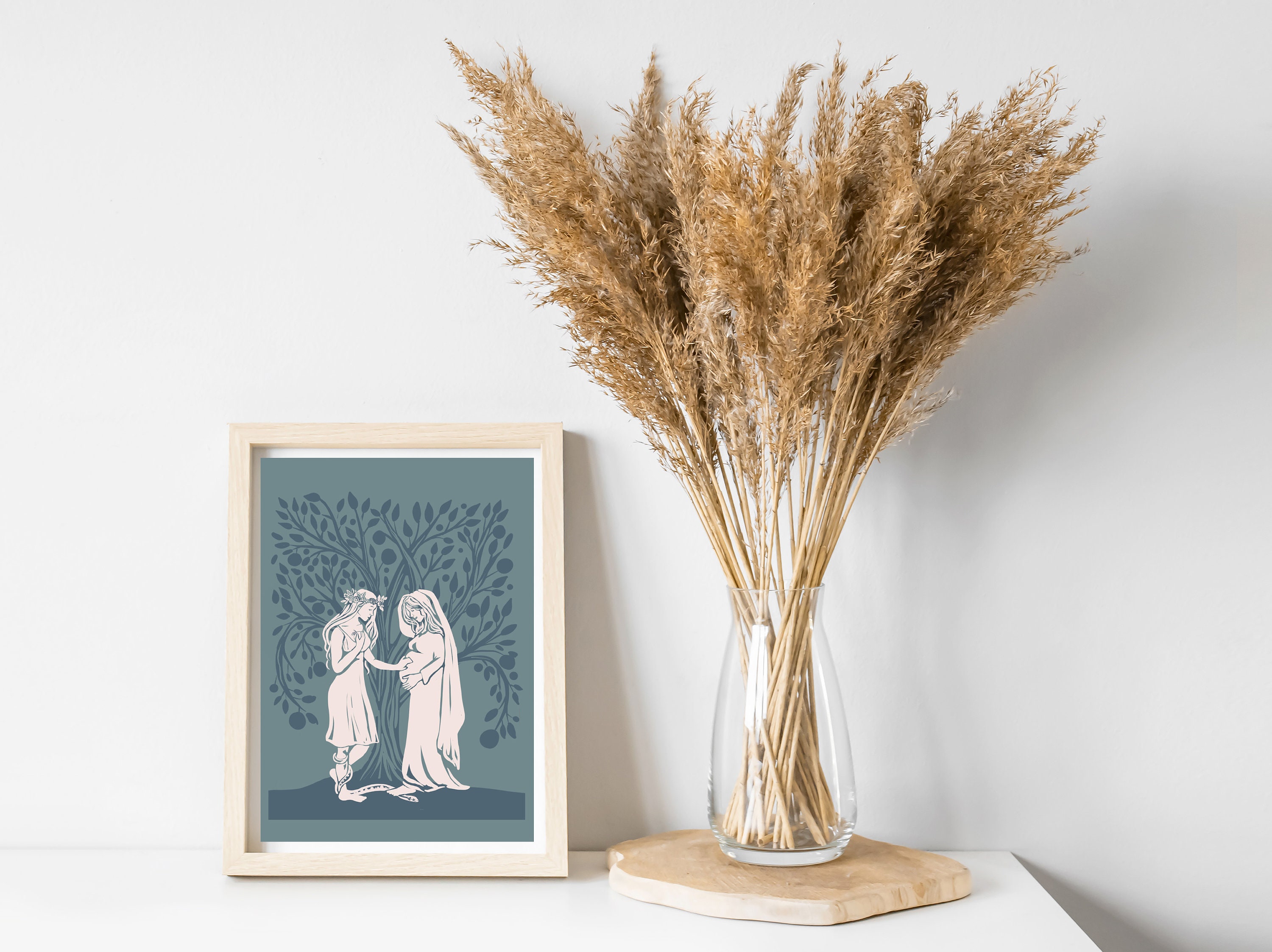 Mary and Eve | Garden of Eden | Mother Mary | Bible Art | Mother of Us ...