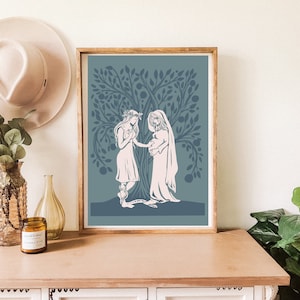 Mary and Eve | Garden of Eden | Mother Mary | Bible Art | Mother of Us ...