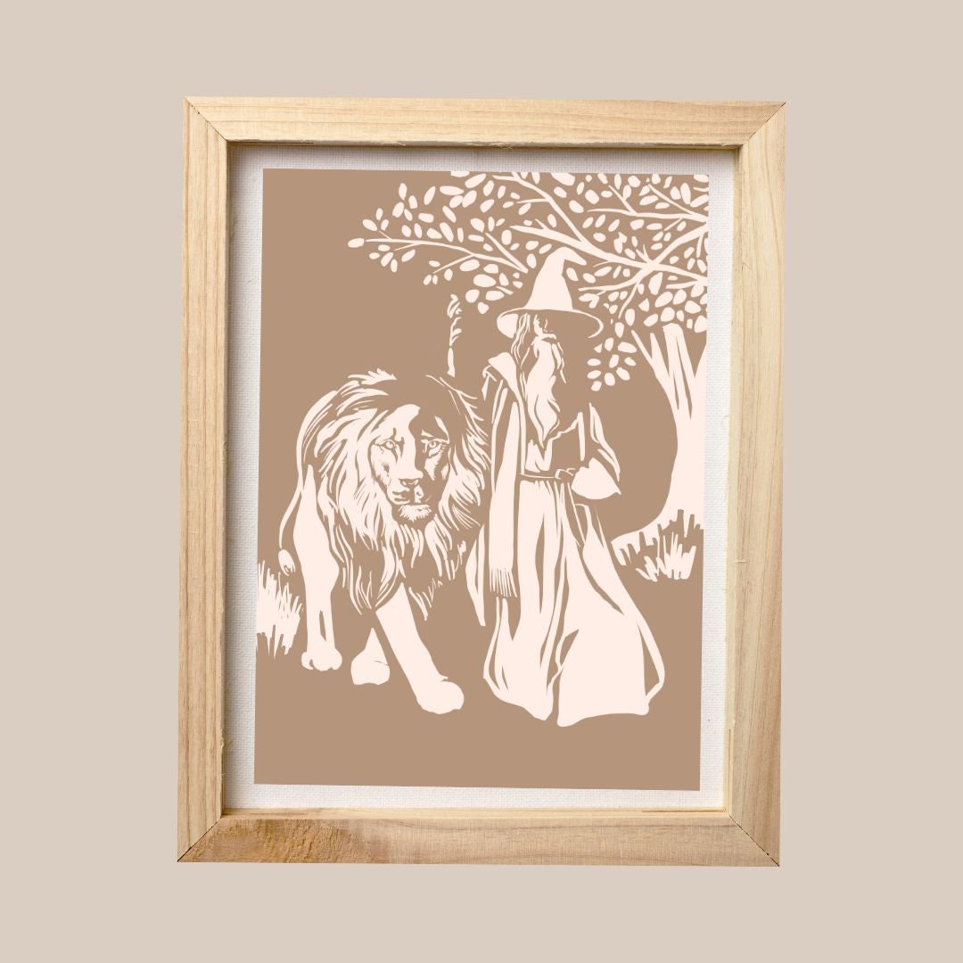 Aslan and Gandalf Friendship | Cs Lewis, Tolkien Book Art | Minimalist ...