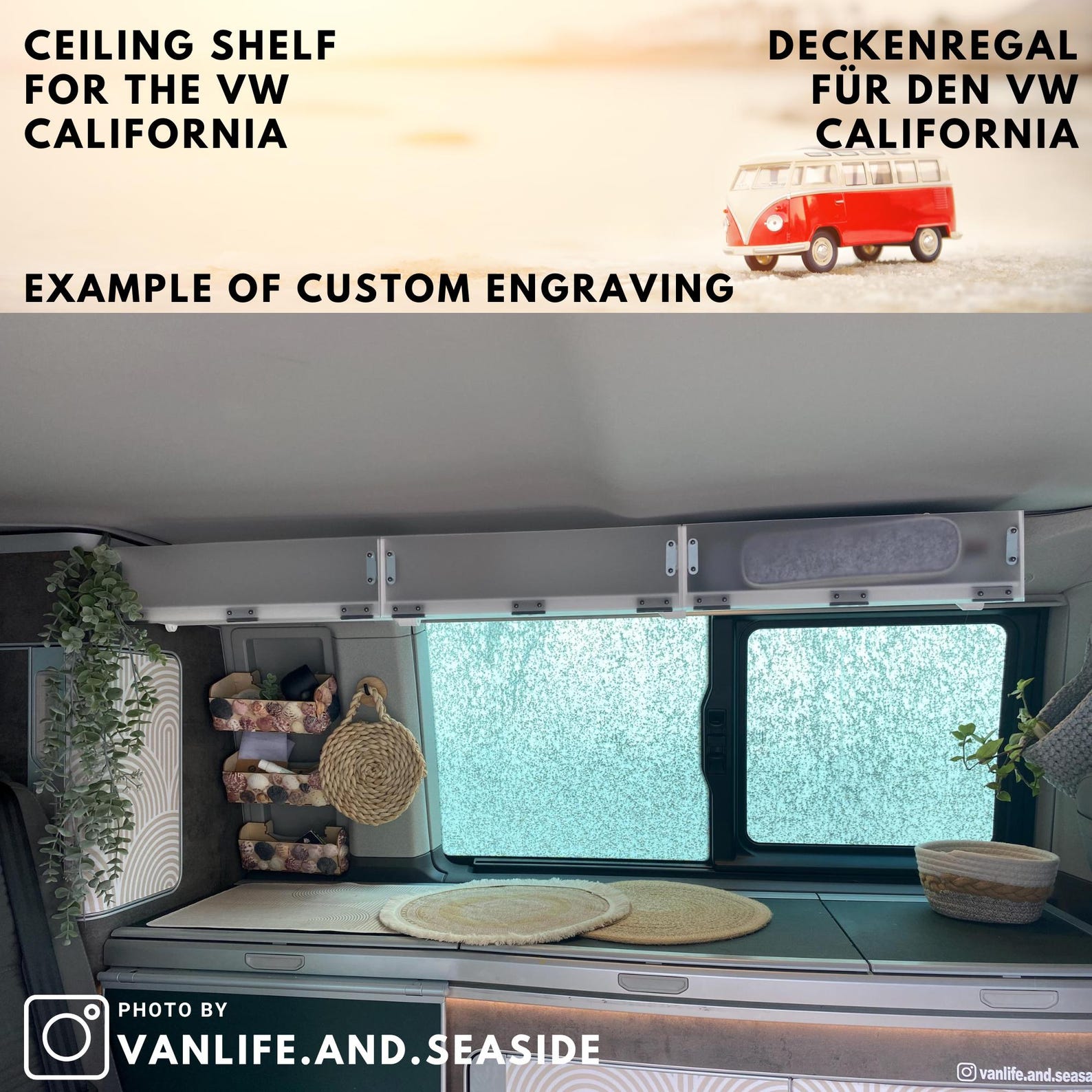 VW California T5, T6 Ceiling Cabinet - 2.0 Overhead Shelf for Kitchen ...