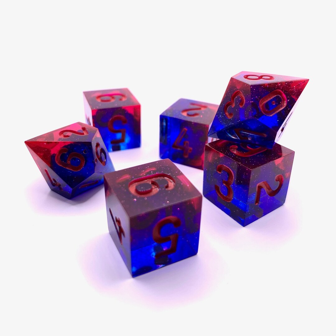 Rebecca Handmade Resin Sharp Edge Dice Set for Playing Cyberpunk, 2d10 ...