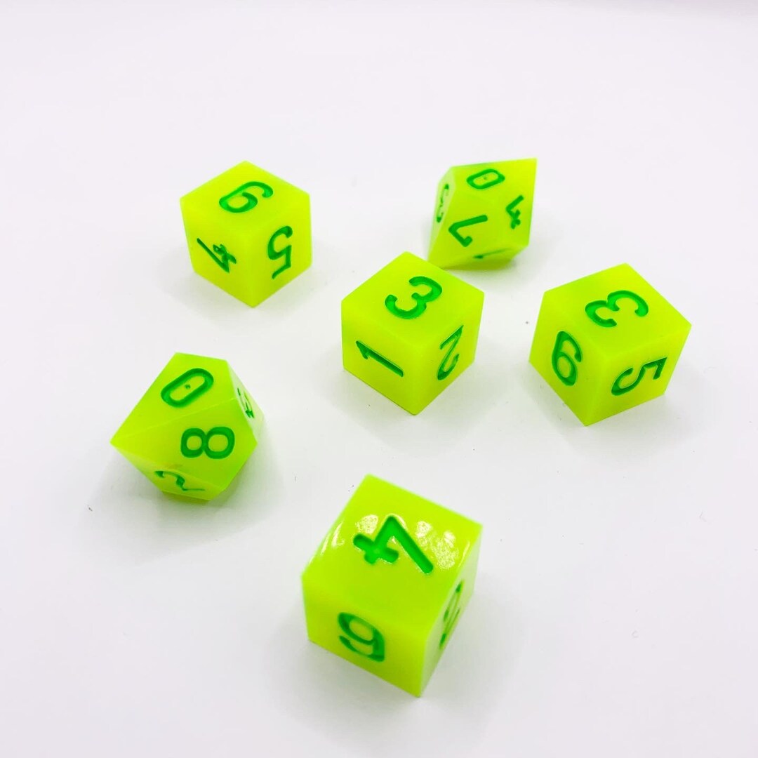 David - Handmade Resin Sharp Edge Dice Set for Playing Cyberpunk, UV ...