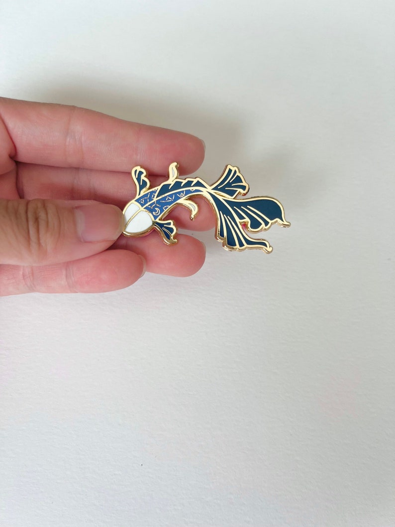 Starry Night Koi Fish Enamel Pin Koi Fish Pin Koi Fish - Etsy