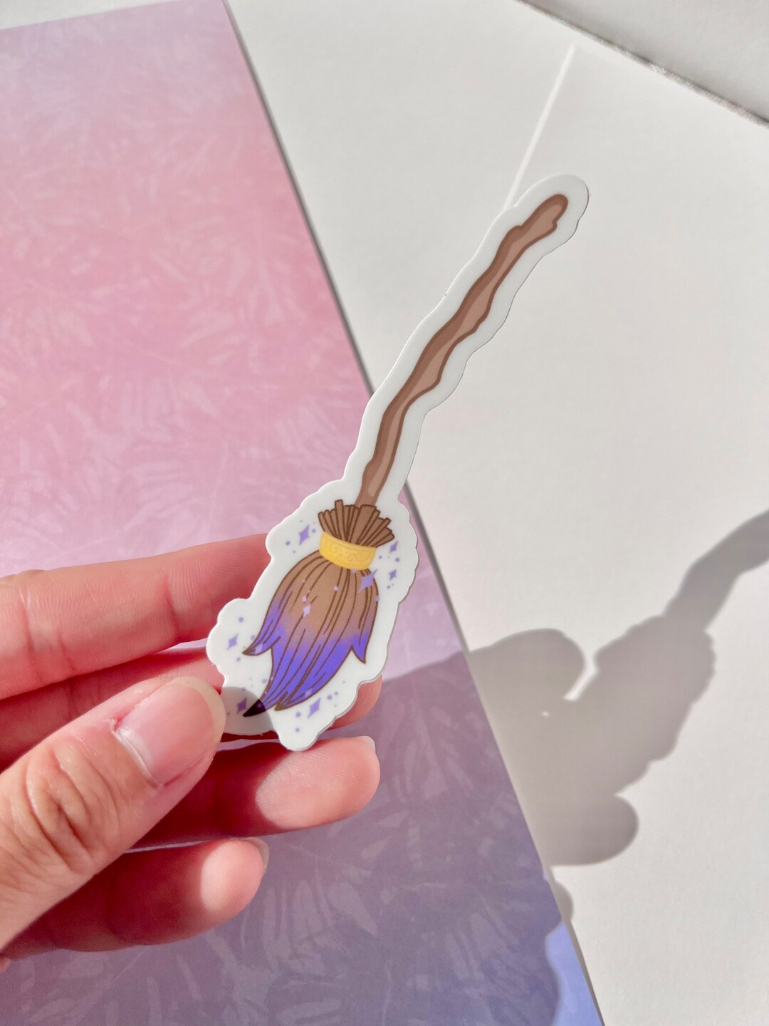 Magic Broom Sticker, Witch Broom Sticker, Broom Sticker, Magical ...