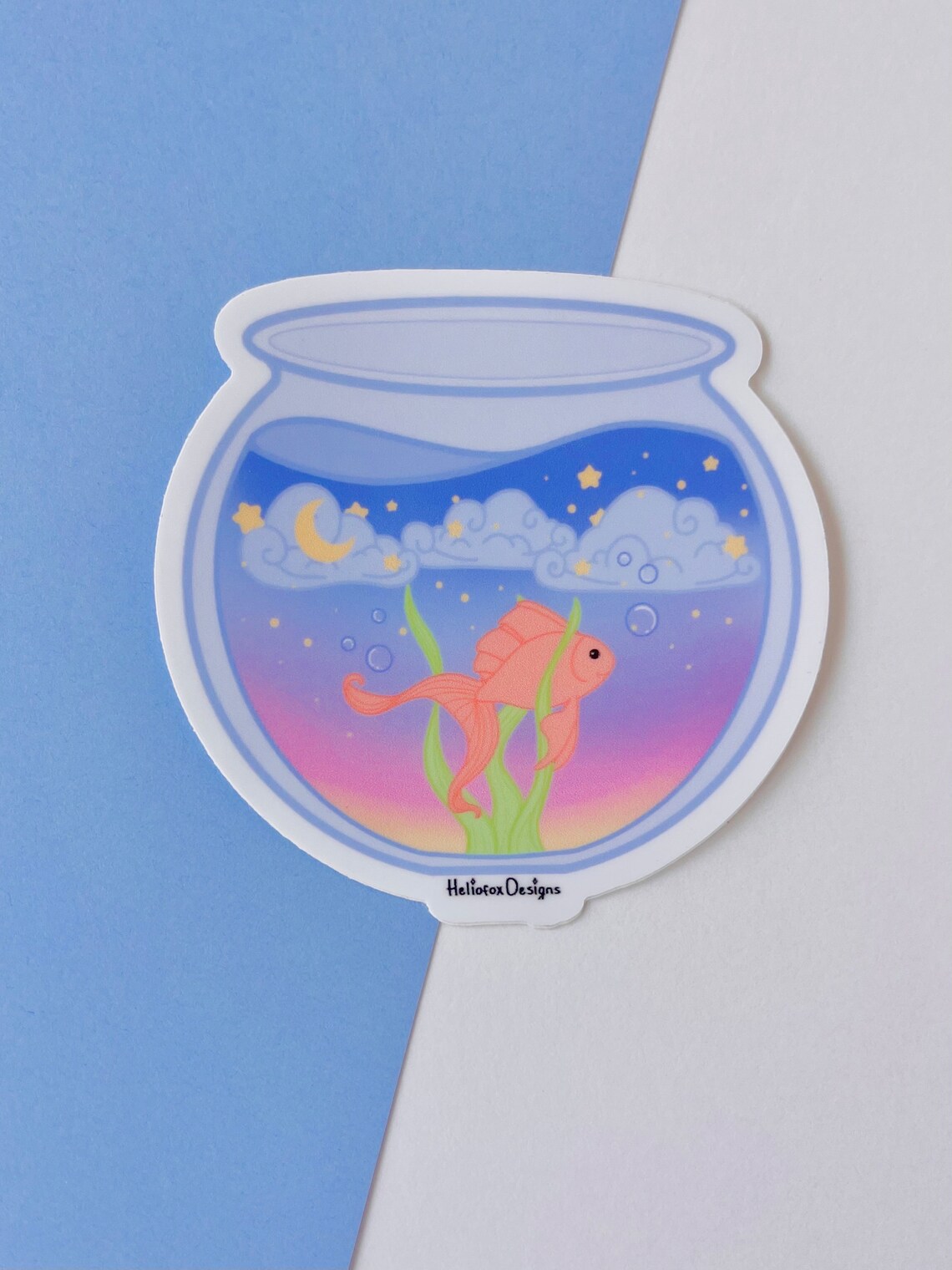 Goldfish Sticker, Goldfish Decal, Fish Sticker, Vinyl Decal, Fishbowl ...