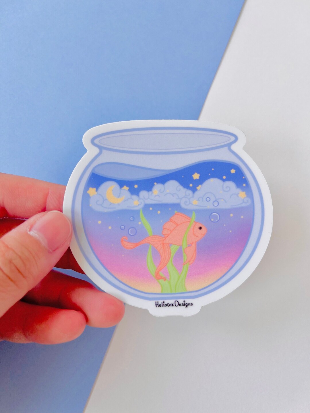 Goldfish Sticker, Goldfish Decal, Fish Sticker, Vinyl Decal, Fishbowl ...