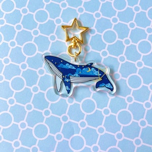 Acrylic Whale Keychain, Whale Keychain, Humpback Whale Keychain, Whale ...