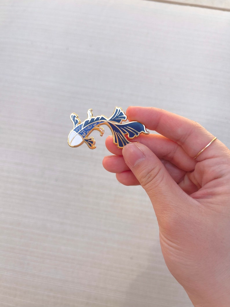 Starry Night Koi Fish Enamel Pin Koi Fish Pin Koi Fish - Etsy