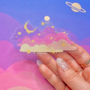 Sunset Clouds Sticker, Cloud Sticker, Star Sticker, Dreamy Sticker ...