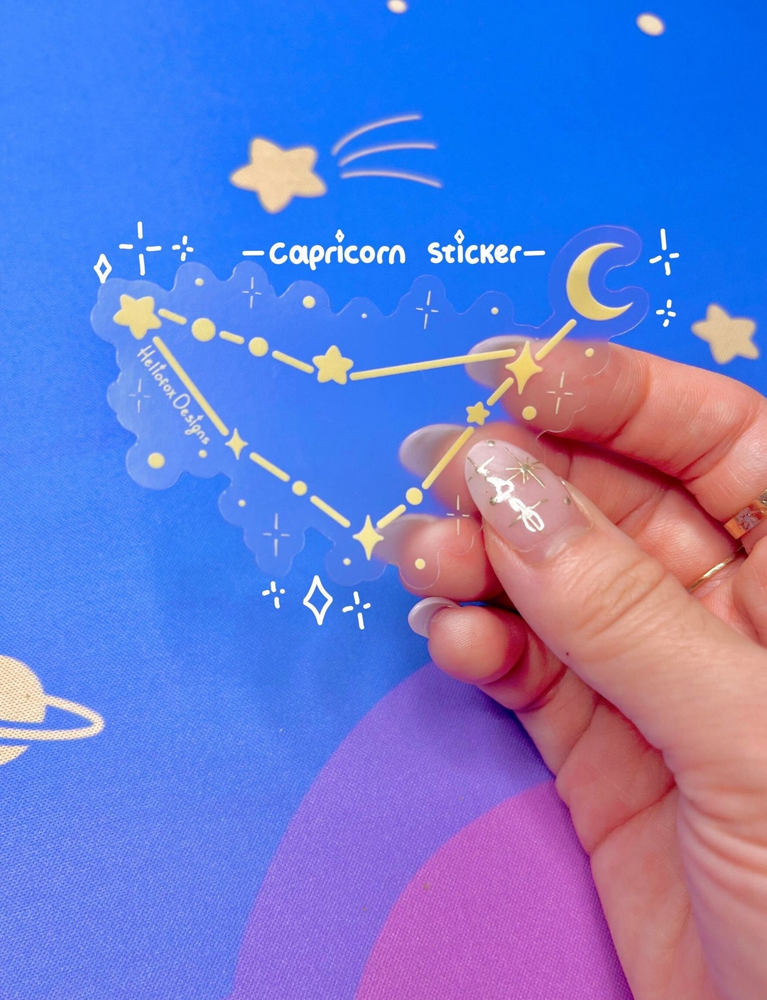 Capricorn Constellation Sticker, Capricorn Sticker, Zodiac Sticker ...