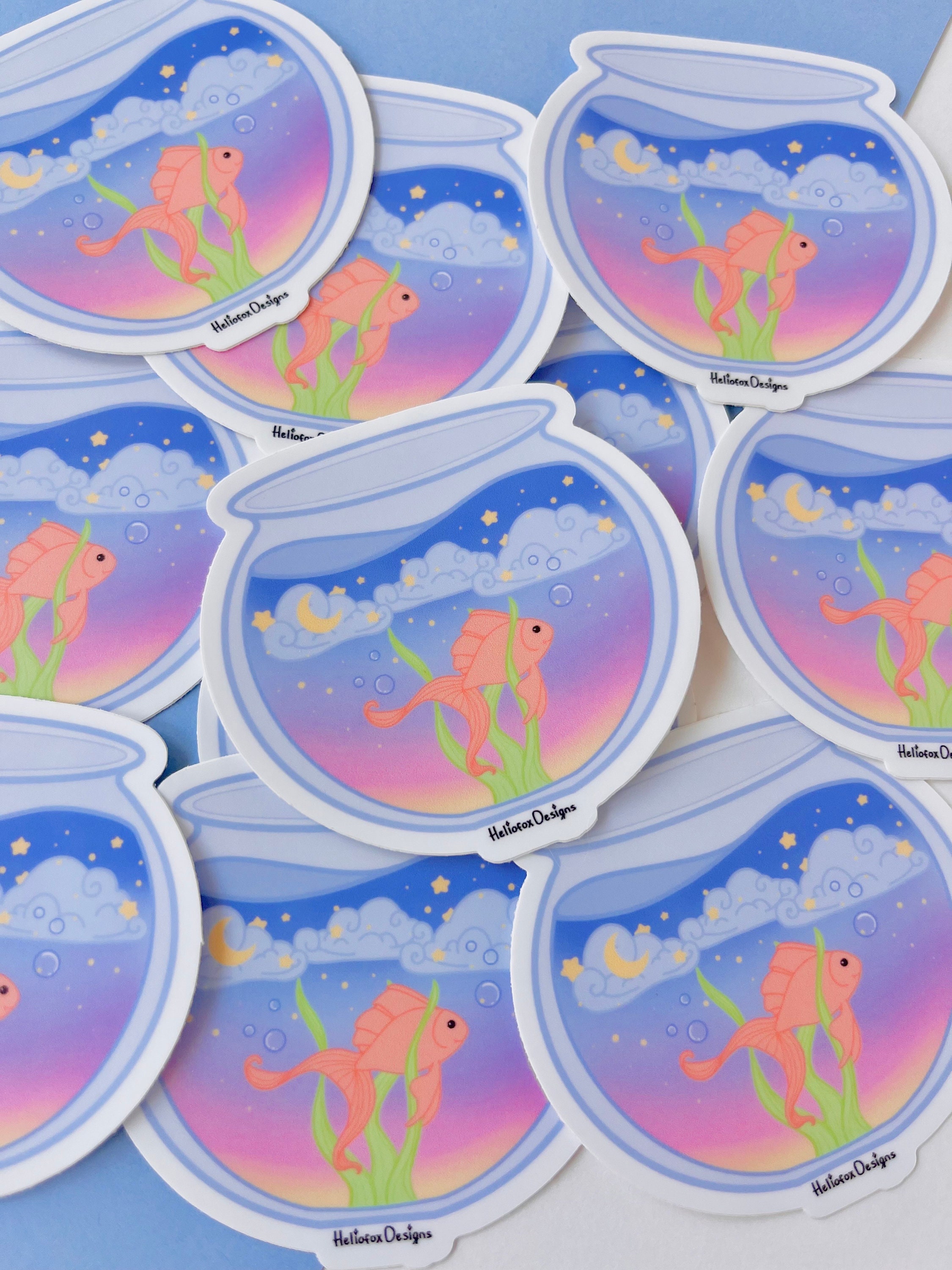 Goldfish Sticker Goldfish Decal Fish Sticker Vinyl Decal - Etsy