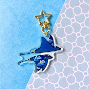 Manta Rays Acrylic Keychain, Keychains, Cute Keychains, Acrylic ...