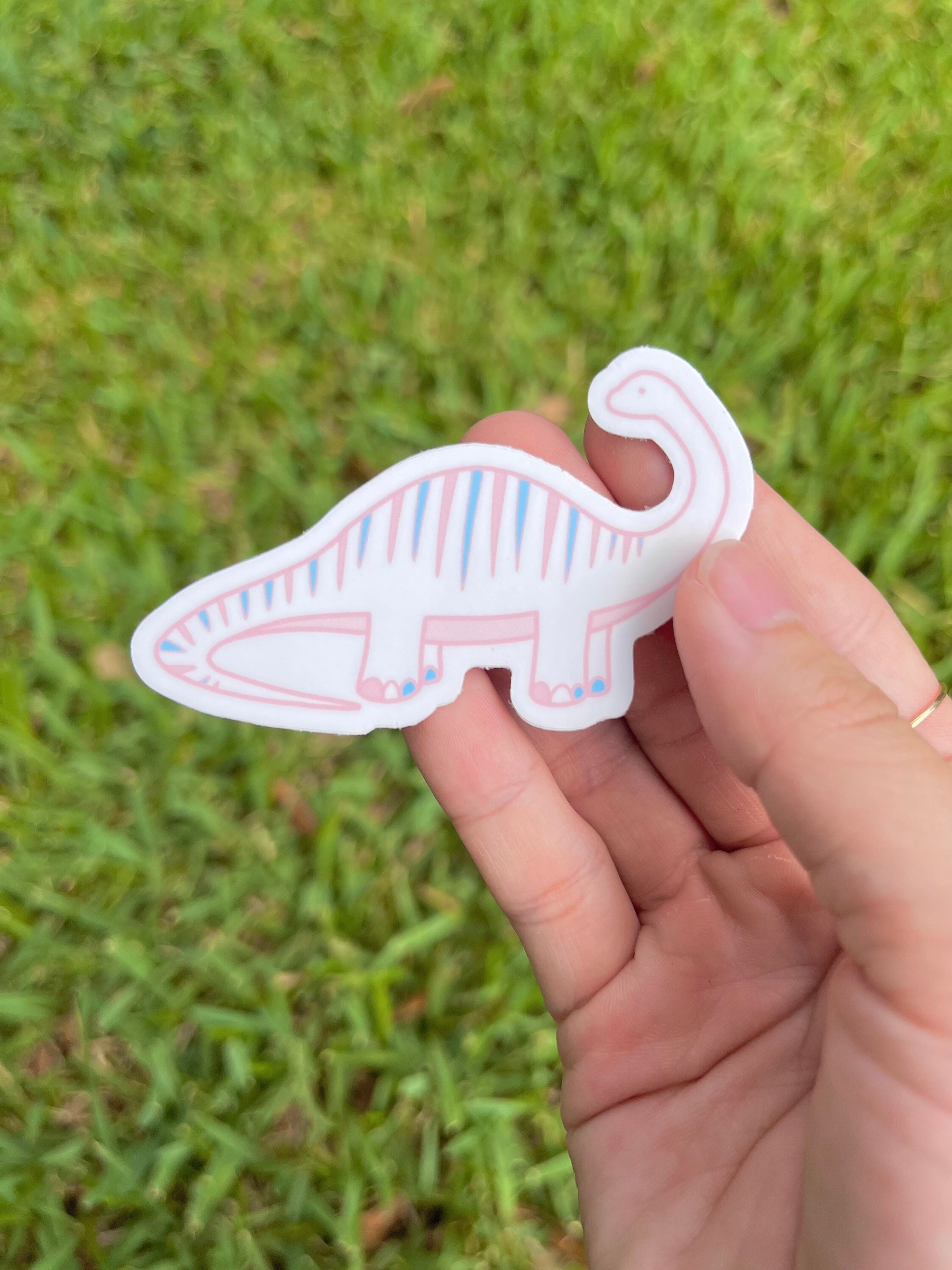 Transgender Flag Dino Sticker Pride Sticker Trans Sticker - Etsy
