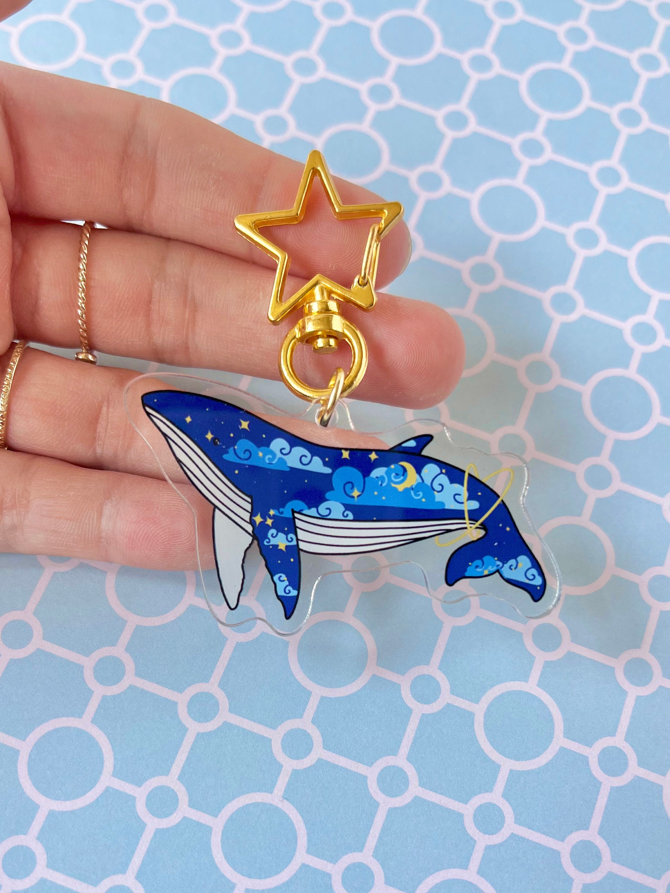 Acrylic Whale Keychain, Whale Keychain, Humpback Whale Keychain, Whale ...