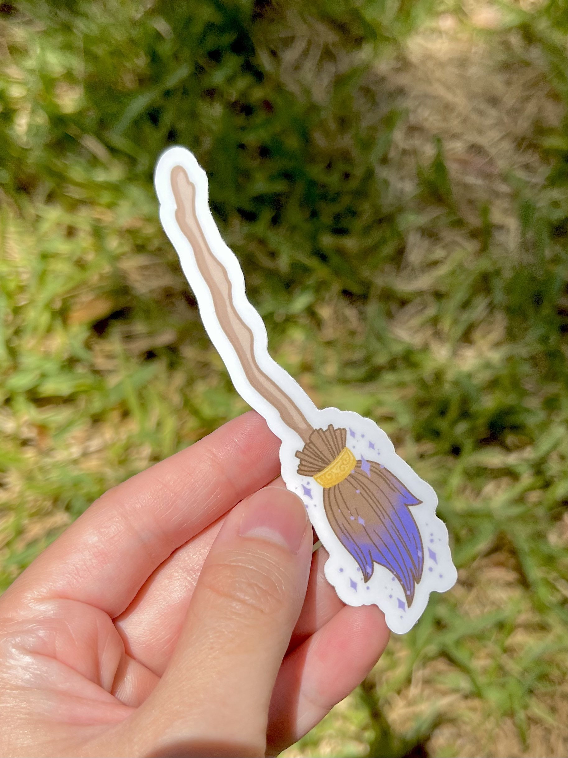 Magic Broom Sticker Witch Broom Sticker Broom Sticker - Etsy