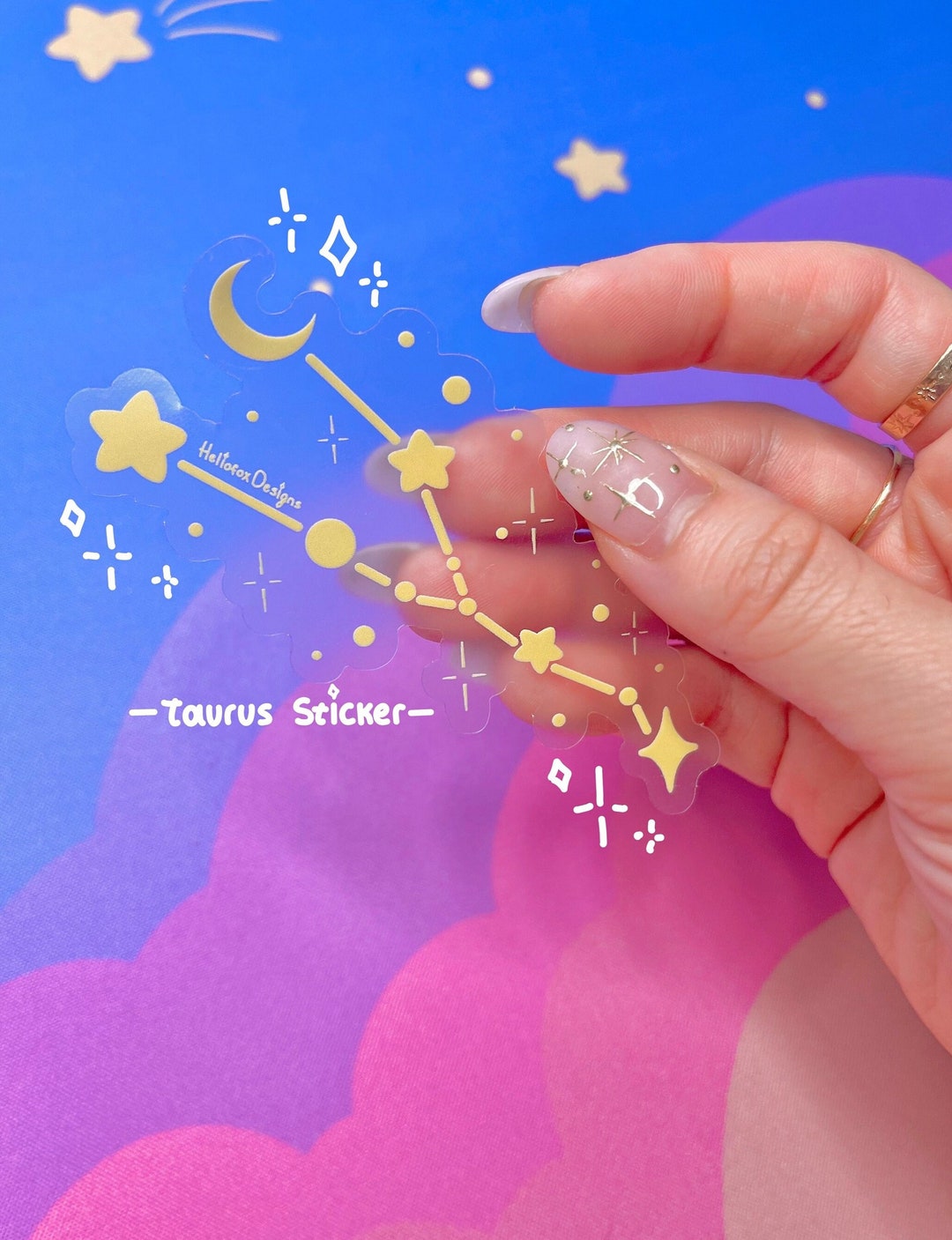 Taurus Constellation Sticker, Taurus Sticker, Zodiac Sticker, Taurus ...