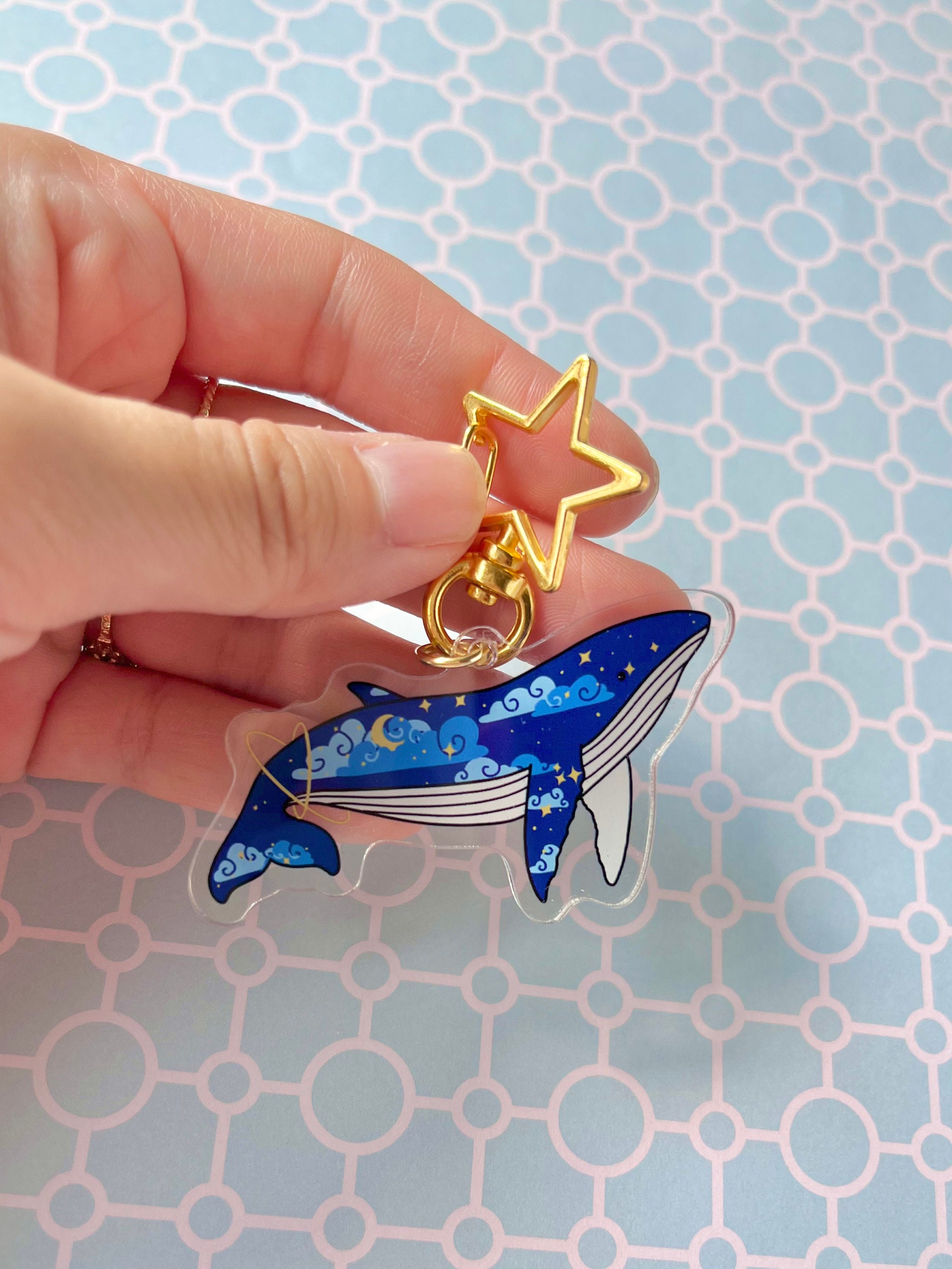 Acrylic Whale Keychain, Whale Keychain, Humpback Whale Keychain, Whale ...