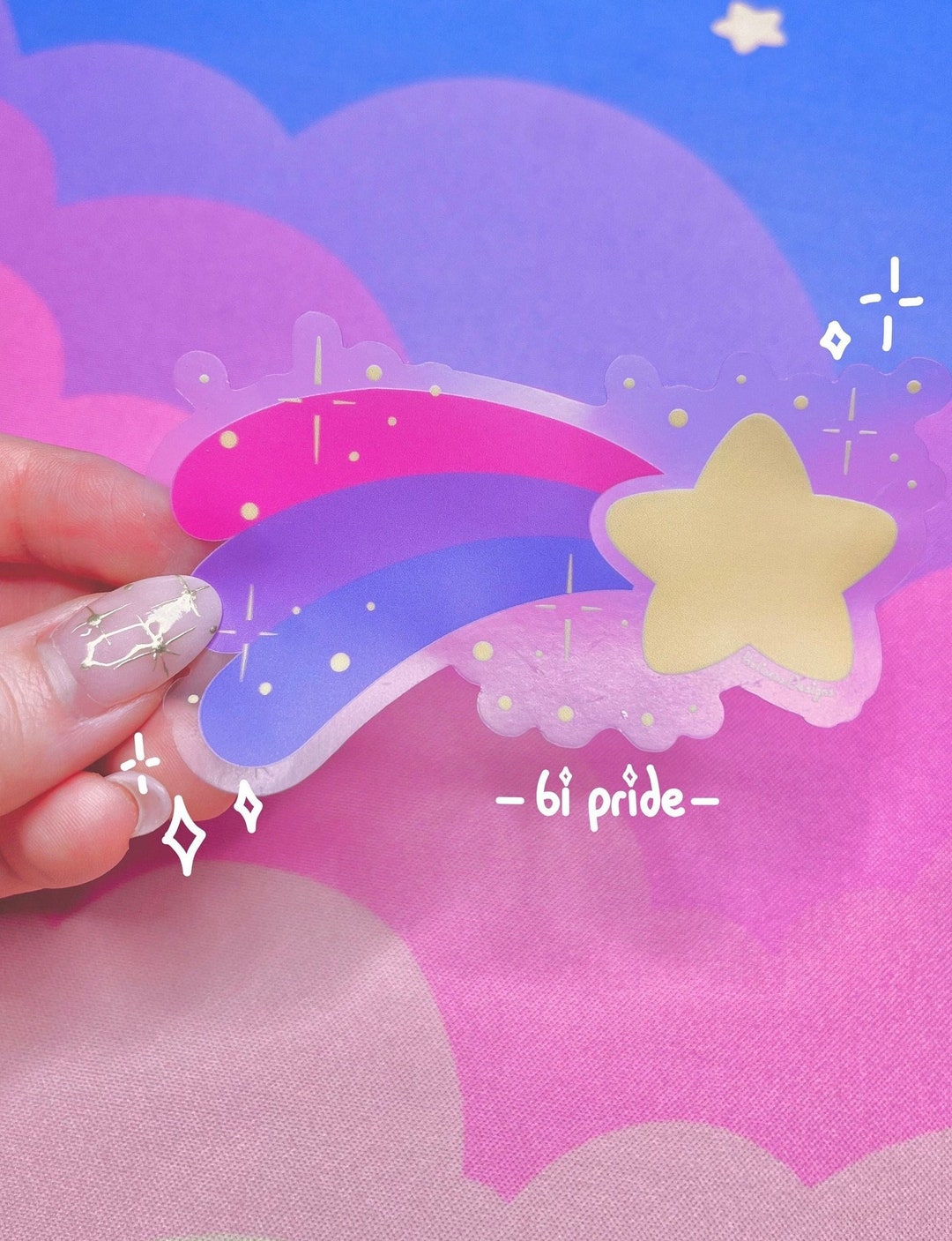 Bi Pride Sticker, Bi Flag Sticker, Pride Sticker, LGBTQ Sticker ...