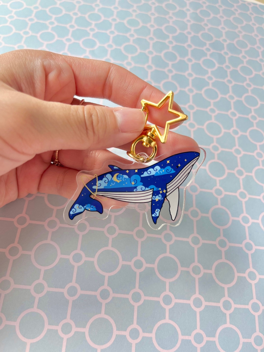 Acrylic Whale Keychain, Whale Keychain, Humpback Whale Keychain, Whale ...