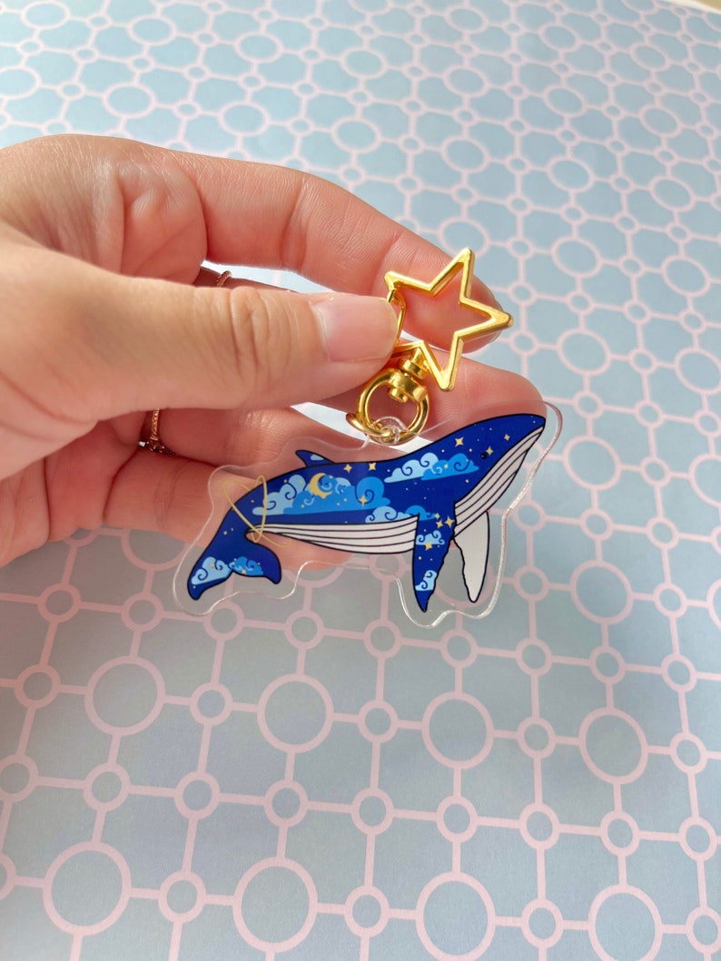 Acrylic Whale Keychain, Whale Keychain, Humpback Whale Keychain, Whale ...