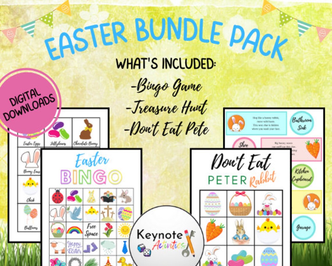 PRINTABLE Easter Activities | Easter Bingo | Easter Scavenger Hunt ...