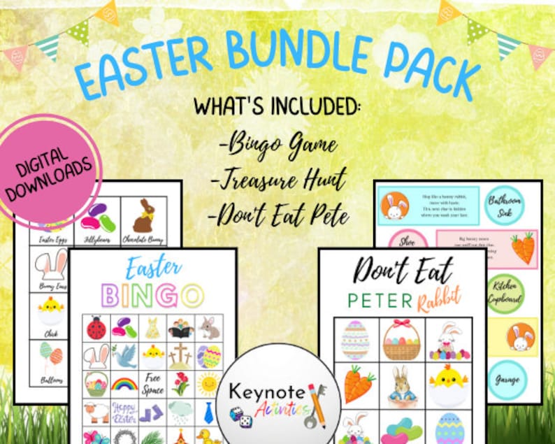 PRINTABLE Easter Activities | Easter Bingo | Easter Scavenger Hunt ...