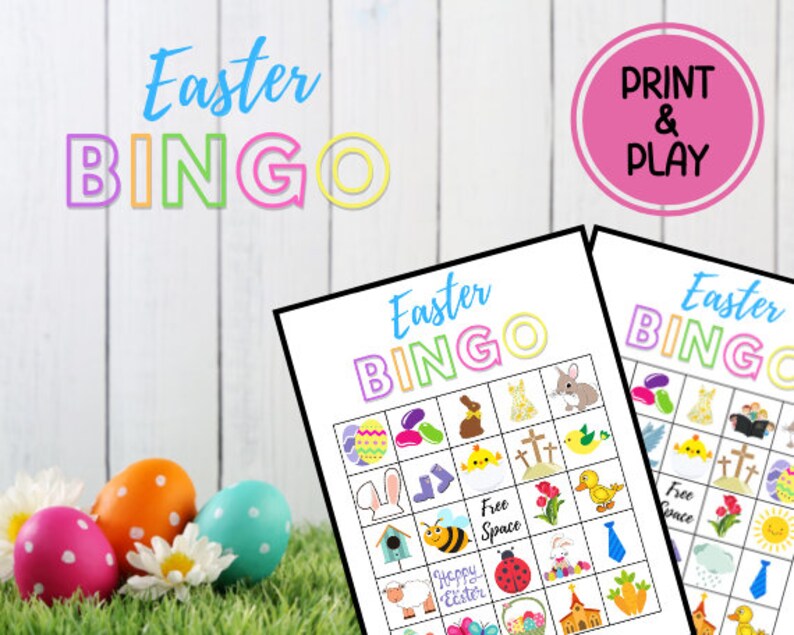 Easter Bingo Cards| Easter Games for Kids | Printable Bingo Cards ...