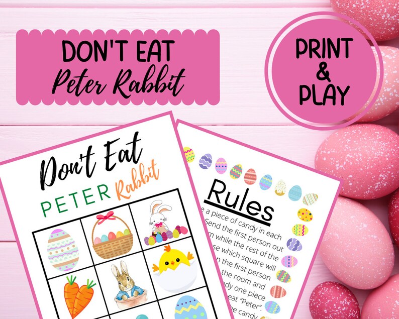 Don't Eat Pete - Peter Rabbit | PRINTABLE Board Game | Easter Activity ...