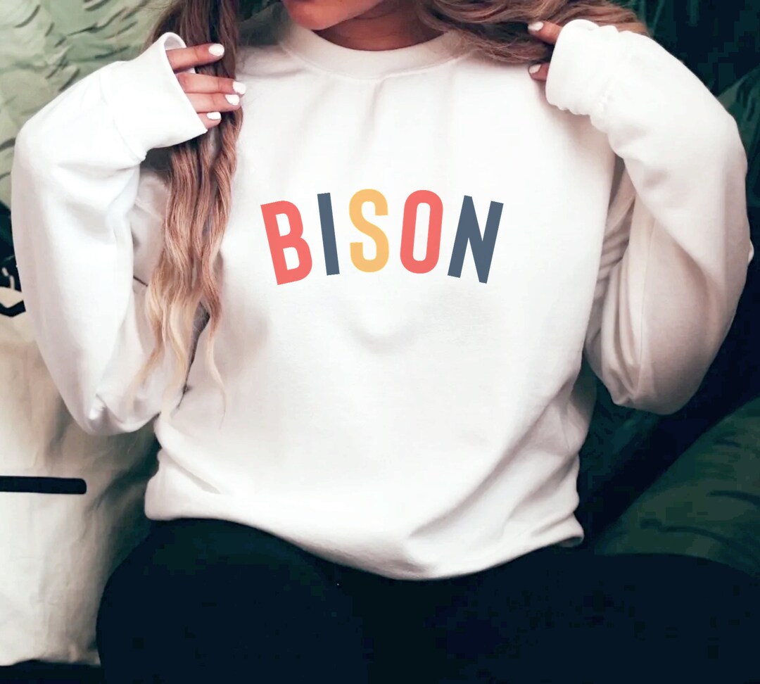 Bison Sweatshirt, 2023 Trending Colors, Bison Birthday, Unisex Plus ...