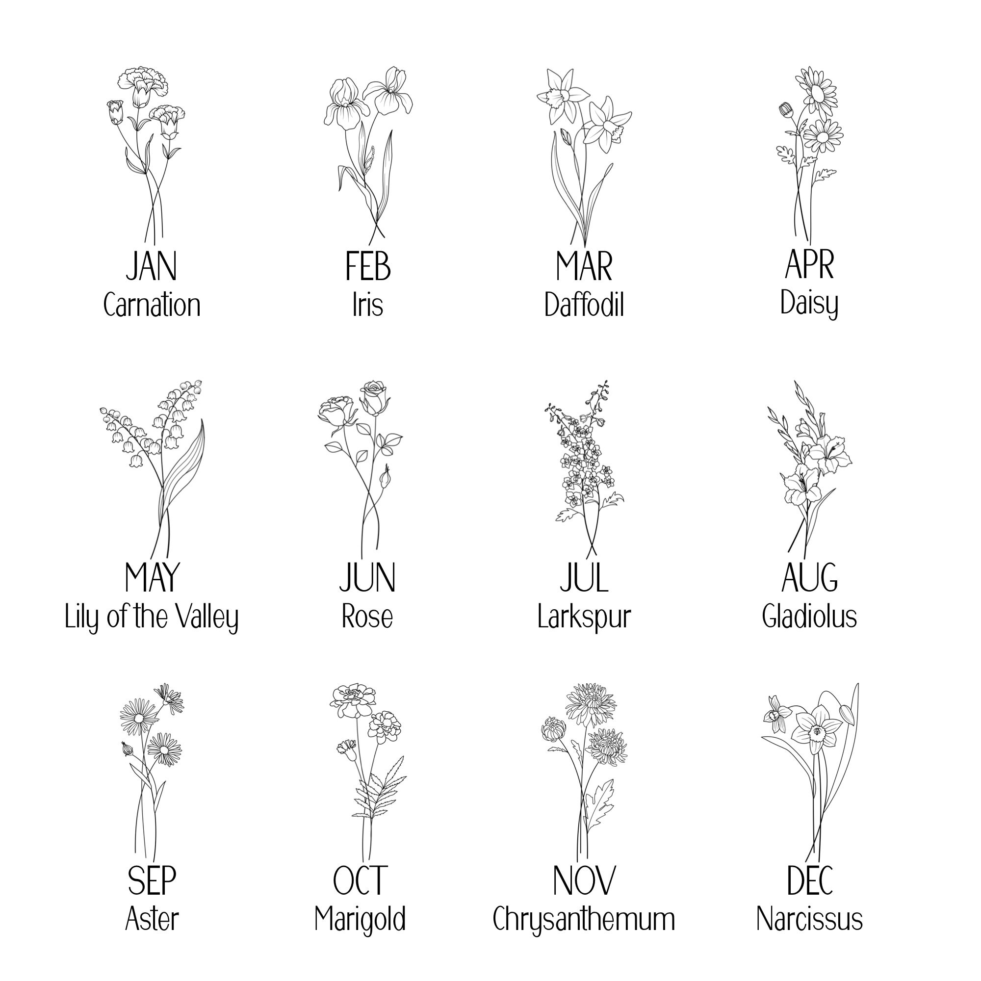 Custom Birth Month Birth Flower Sweatshirt Mothers Day Gift - Etsy