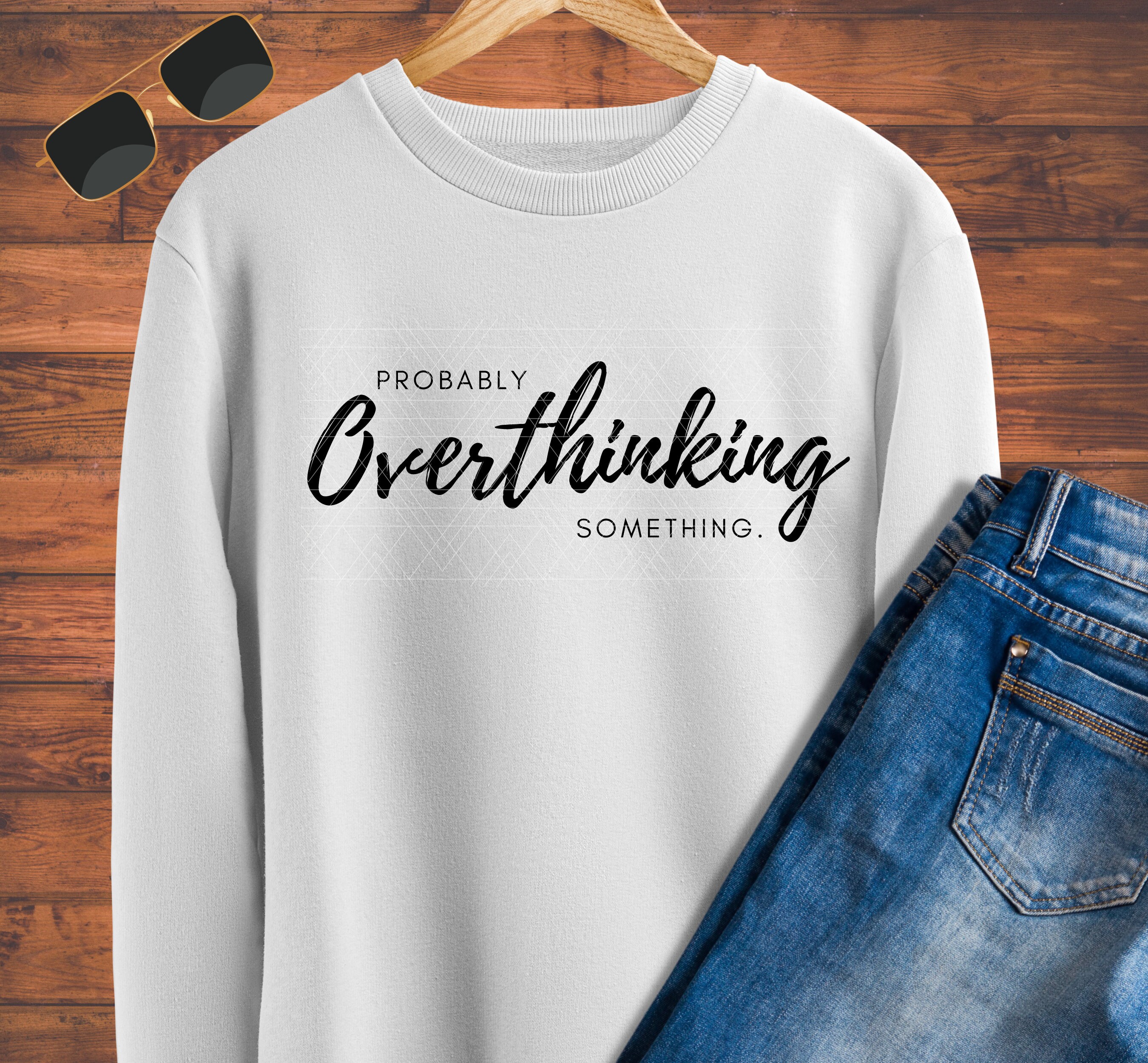 Probably Overthinking Something SVG Overthinking Phrase - Etsy