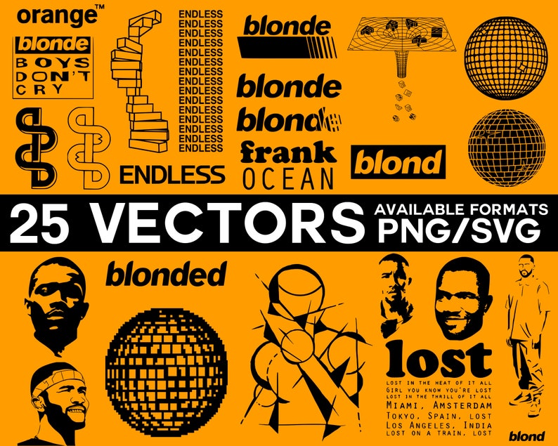 Frank Ocean Vector Pack, Blonded Vector, Endless Cricut, Frank Ocean ...