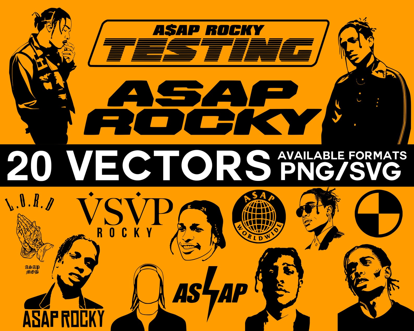 ASAP Rocky Vector Pack ASAP Mob Vector Asap Rocky SVG - Etsy