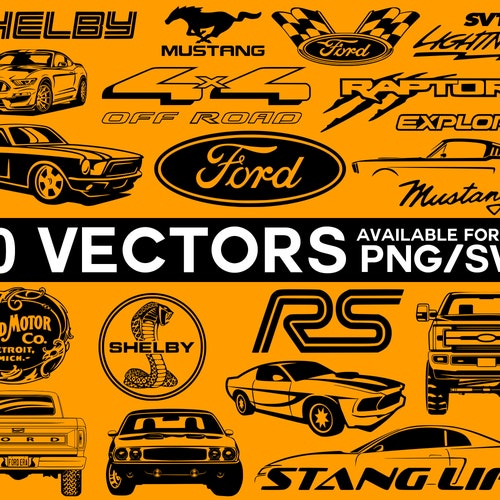 Ford Vector Bundle Ford Mustang Vector Ford SVG Ford Shelby - Etsy