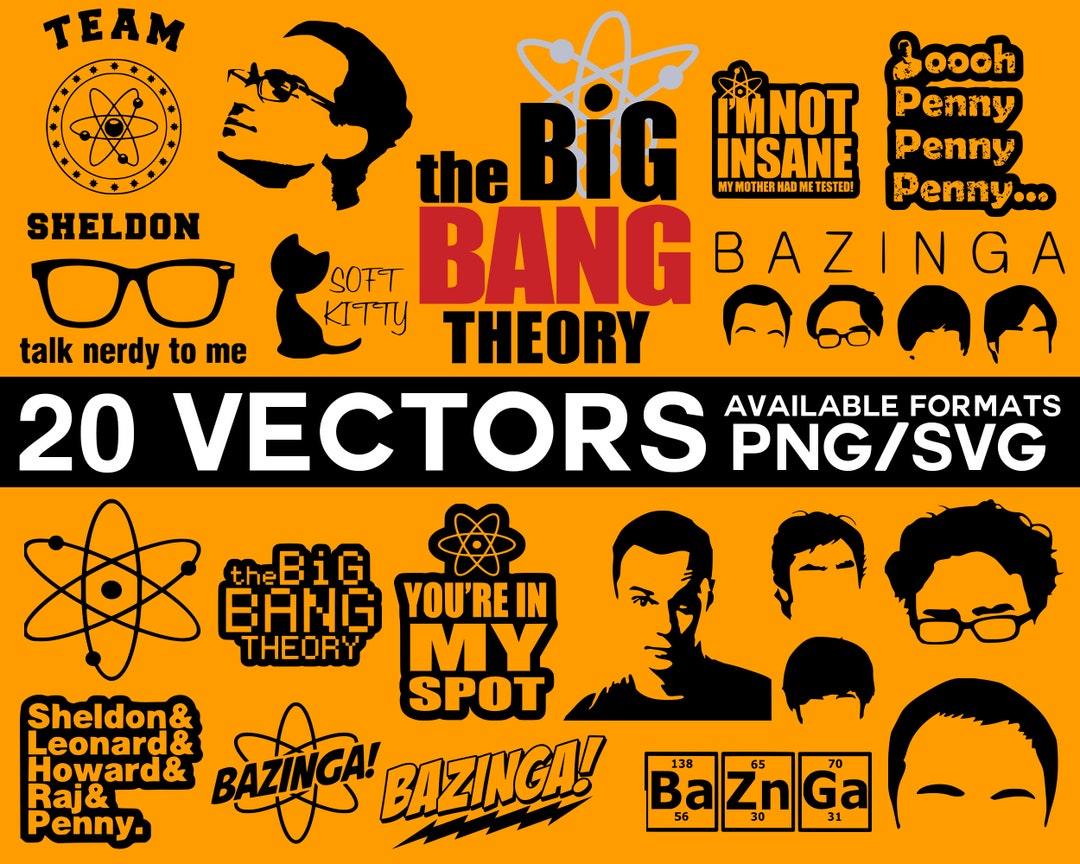 The Big Bang Theory Vector Pack, Bazinga Vector, Sheldon Cooper SVG ...