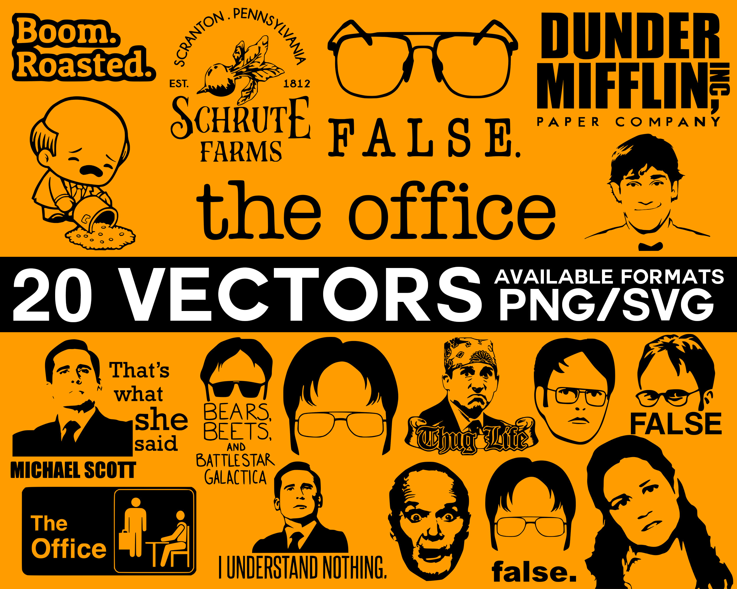 The Office Vector Bundle, Michael Scott Vector, the Office Silhouette ...