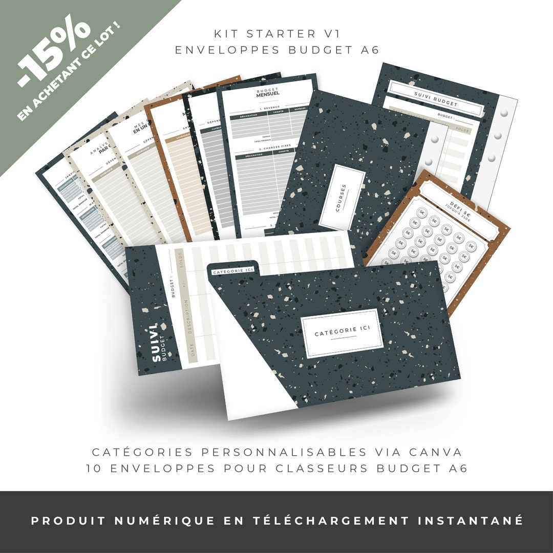 Starter Pack of A6 Budget Envelopes for Beginners | PRINTABLE AND ...