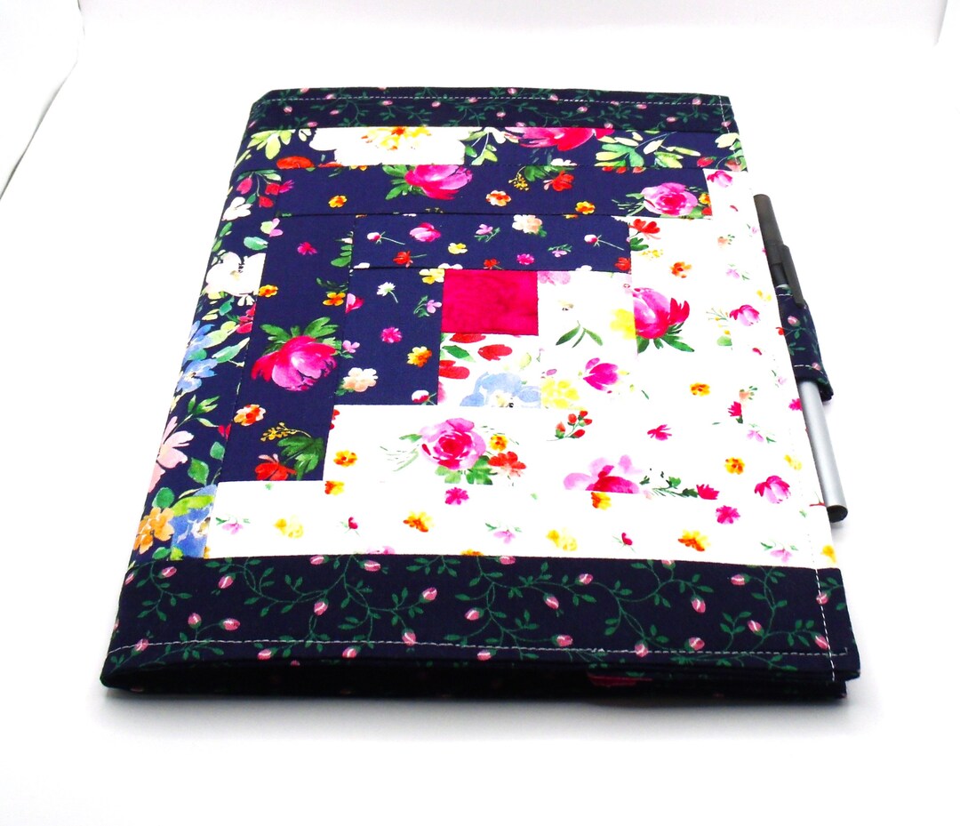 Garden Rose Log Cabin Patchwork Handmade Composition Notebook Cover Set ...
