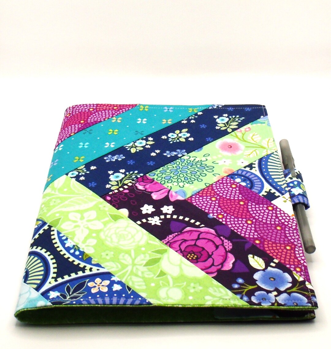 Purple Posies Handmade French Braid Patchwork Composition Notebook Set ...