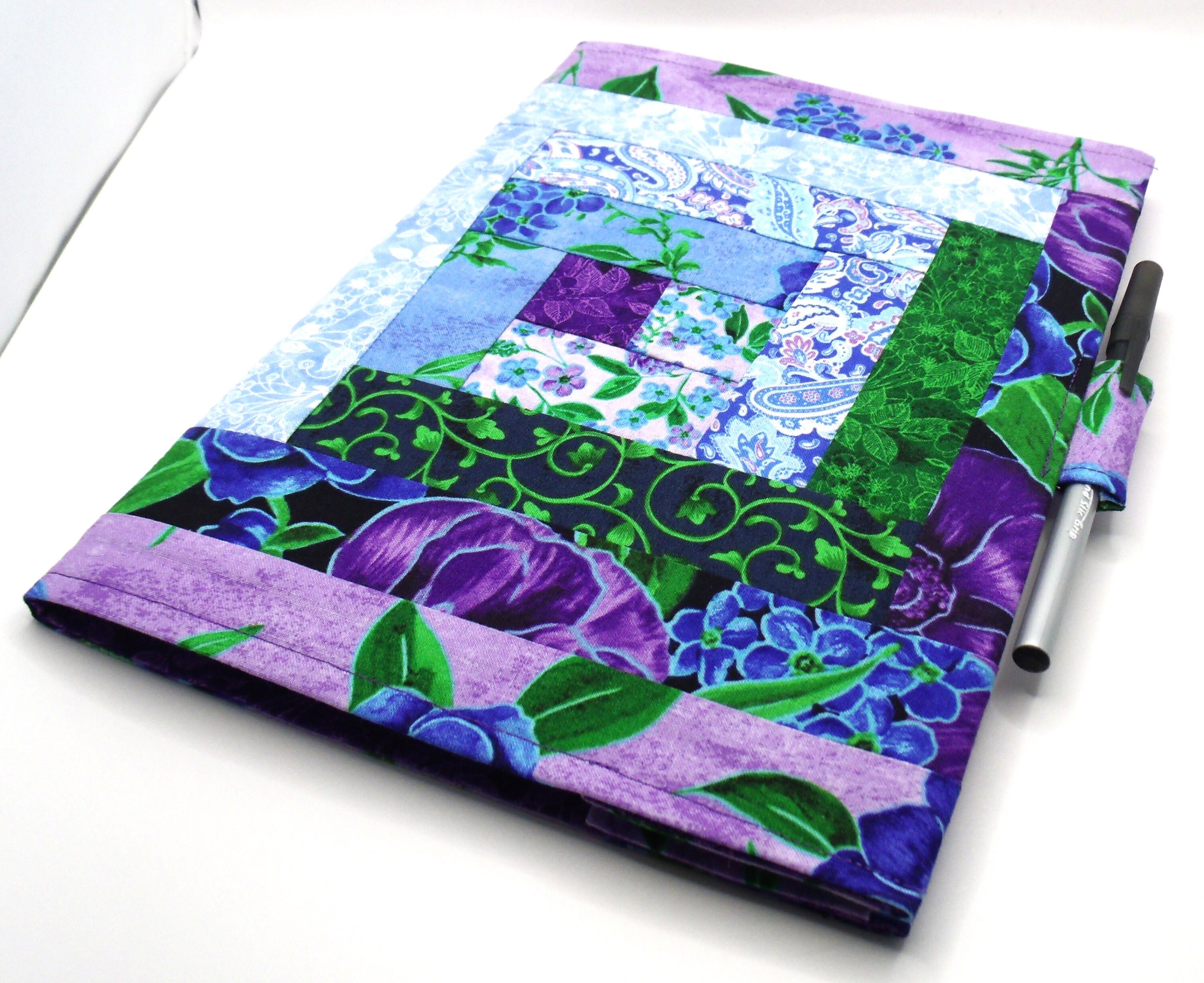 Moon Garden Log Cabin Patchwork Composition Notebook Cover Set - Etsy