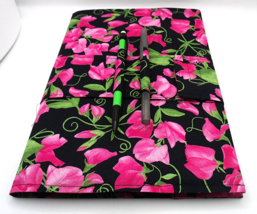 Sweet Pea Floral Handmade Composition Notebook Cover Set - Etsy