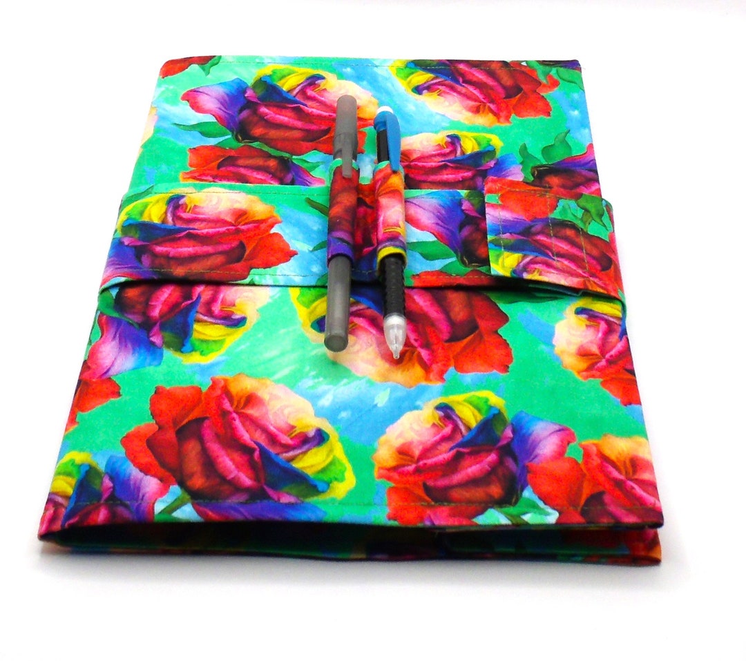 Painted Roses Handmade Composition Notebook Cover Set - Etsy