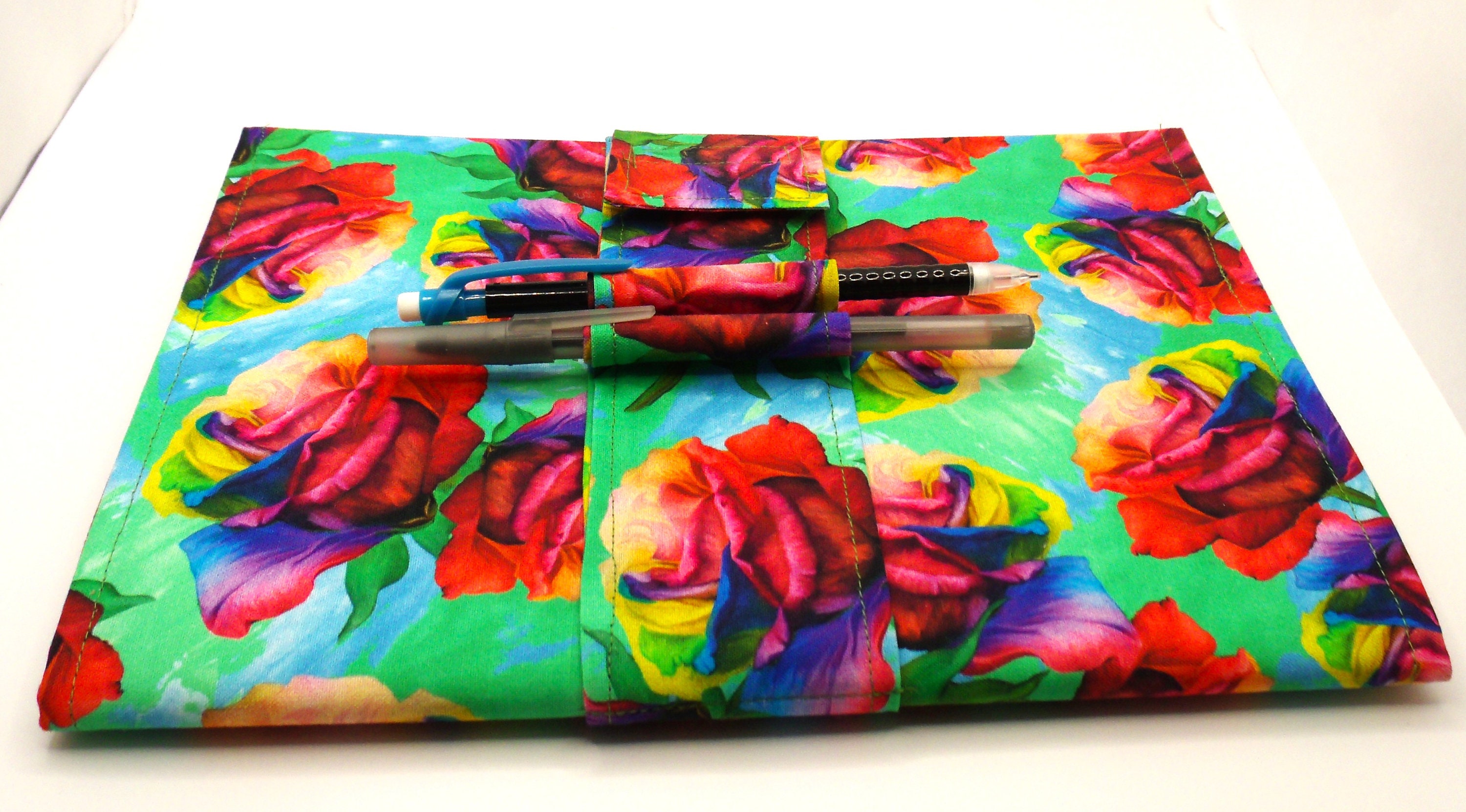 Painted Roses Handmade Composition Notebook Cover Set - Etsy