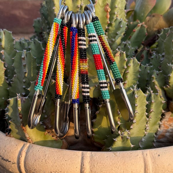 Beaded Safety Pin - Etsy