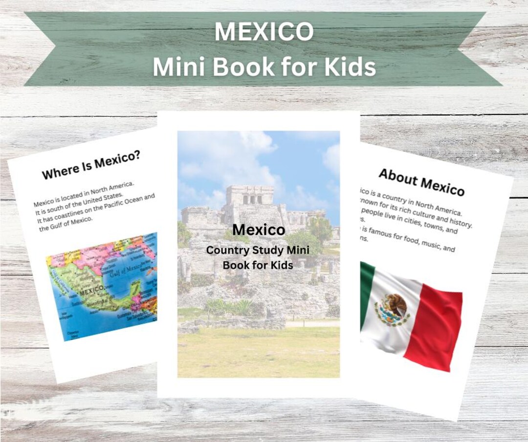 Mexico Mini Book for Kids | Country Study Printable | North America ...